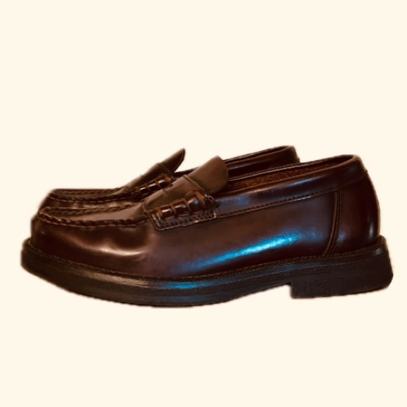 Bass | Shoes | Bass Antaries Red Brown Leather Penny Loafer Slip On ...